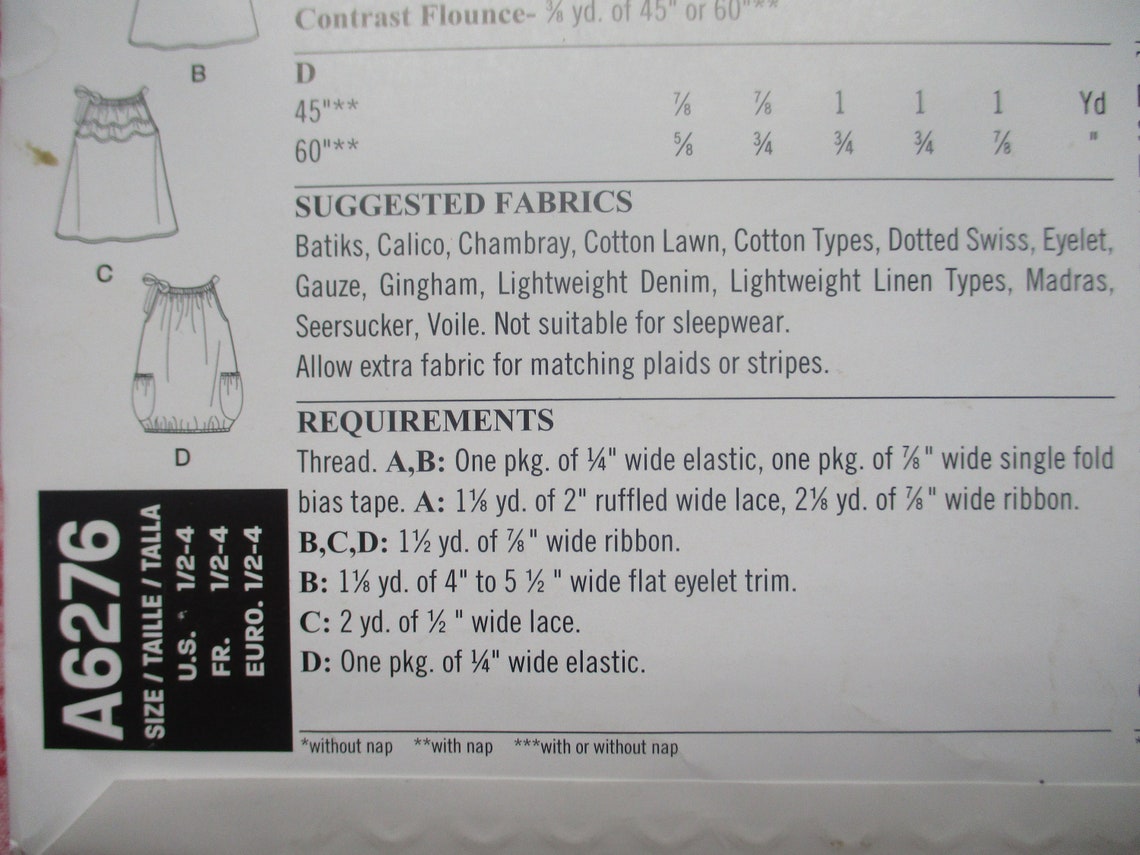 2010s New Look Sewing Pattern 6276 Baby and Toddler Dress and - Etsy