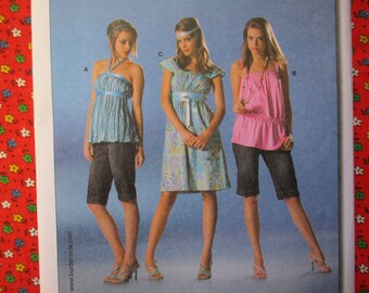 Uncut Vintage Burda Sewing Pattern Dress and Top Misses' Size 6 8 10 12 ...