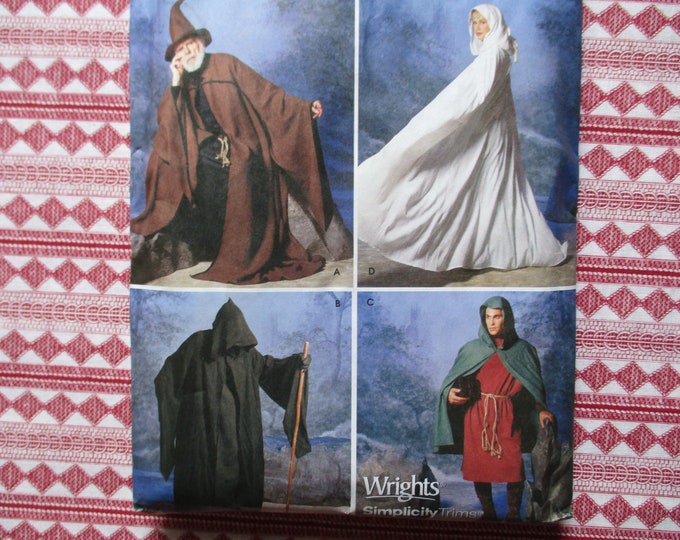 2000s Mccalls Sewing Pattern 9887 Halloween Costumes Hooded Cape Tunic ...