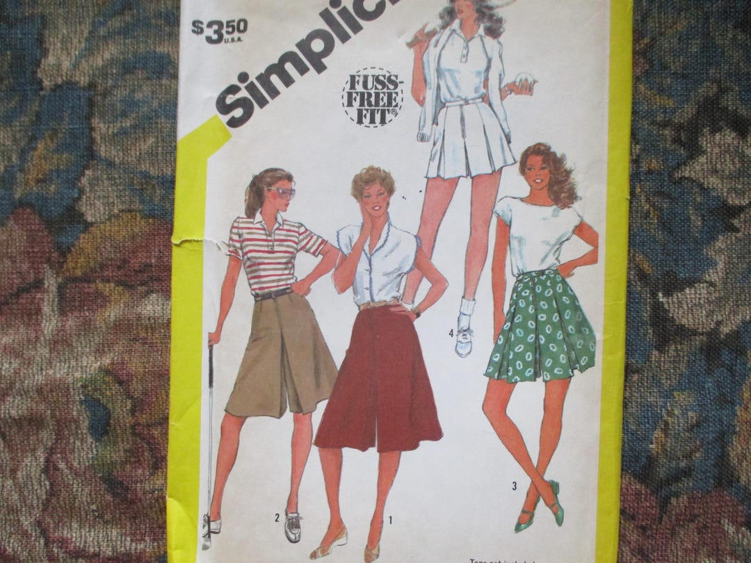 Vintage 1980s Simplicity Sewing Pattern 6376 Misses' Set of Culottes in ...