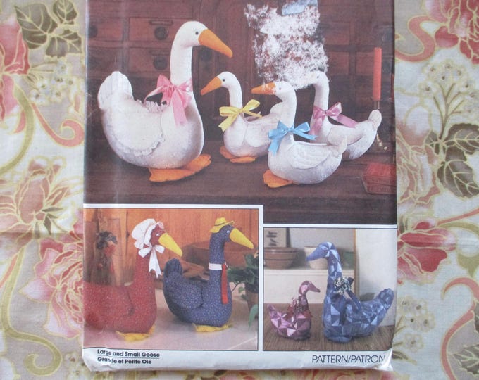 Vintage 1980s Sewing Pattern Simplicity 6721 Large and Small Goose - Etsy
