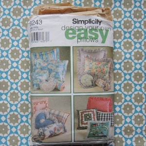 Vintage 1990s Simplicity Sewing Pattern 9243 Design Your Own Pillows - Etsy