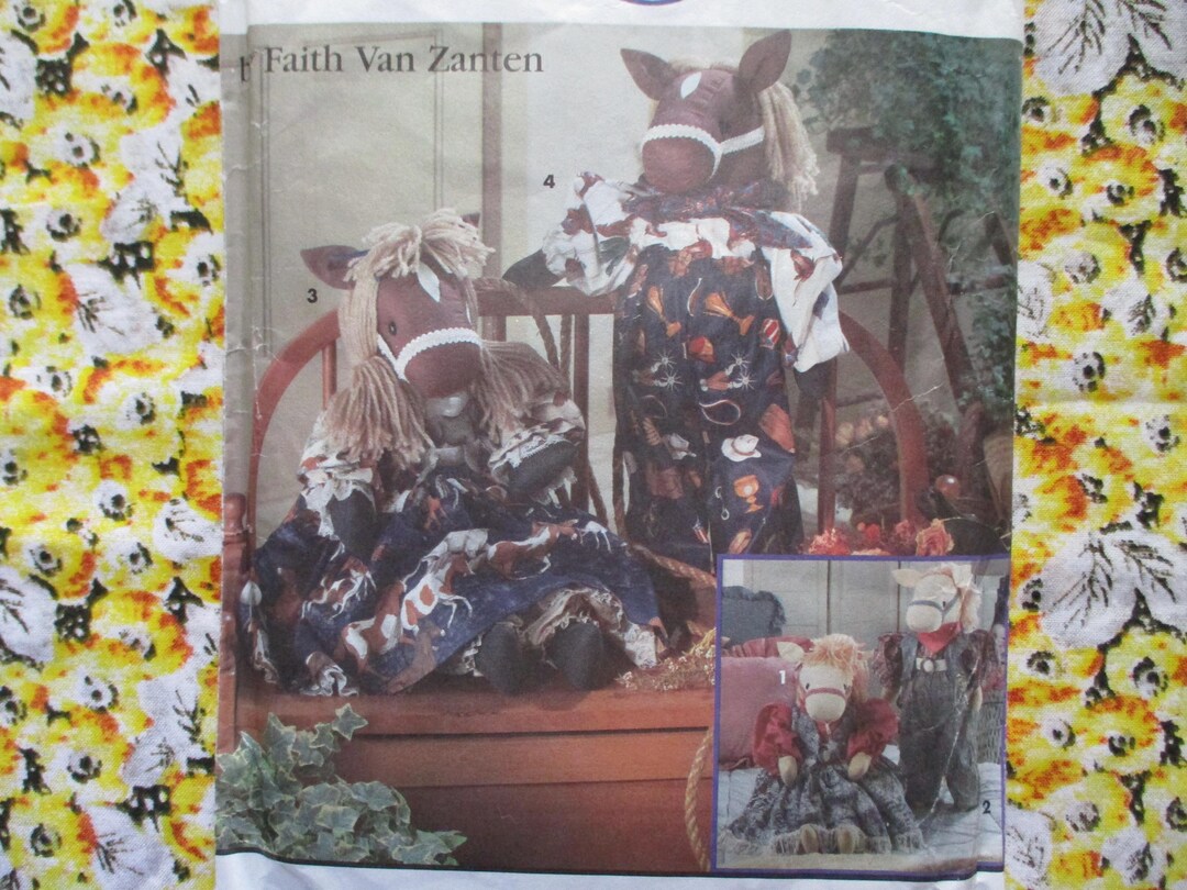 Vintage 1990s Simplicity Sewing Pattern 8266 Decorative Horse and ...