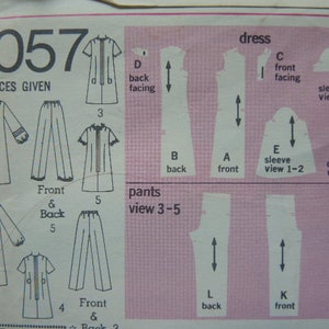 Vintage 1970s Simplicity Sewing Pattern 9057 Misses Jiffy Dress in Two ...