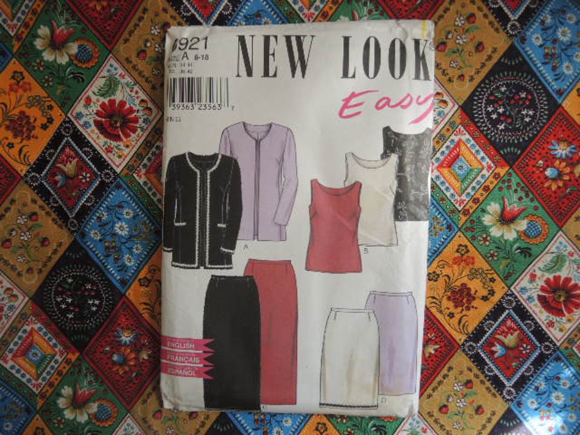 Vintage 1990s New Look sewing pattern 6921 misses jacket skirt | Etsy