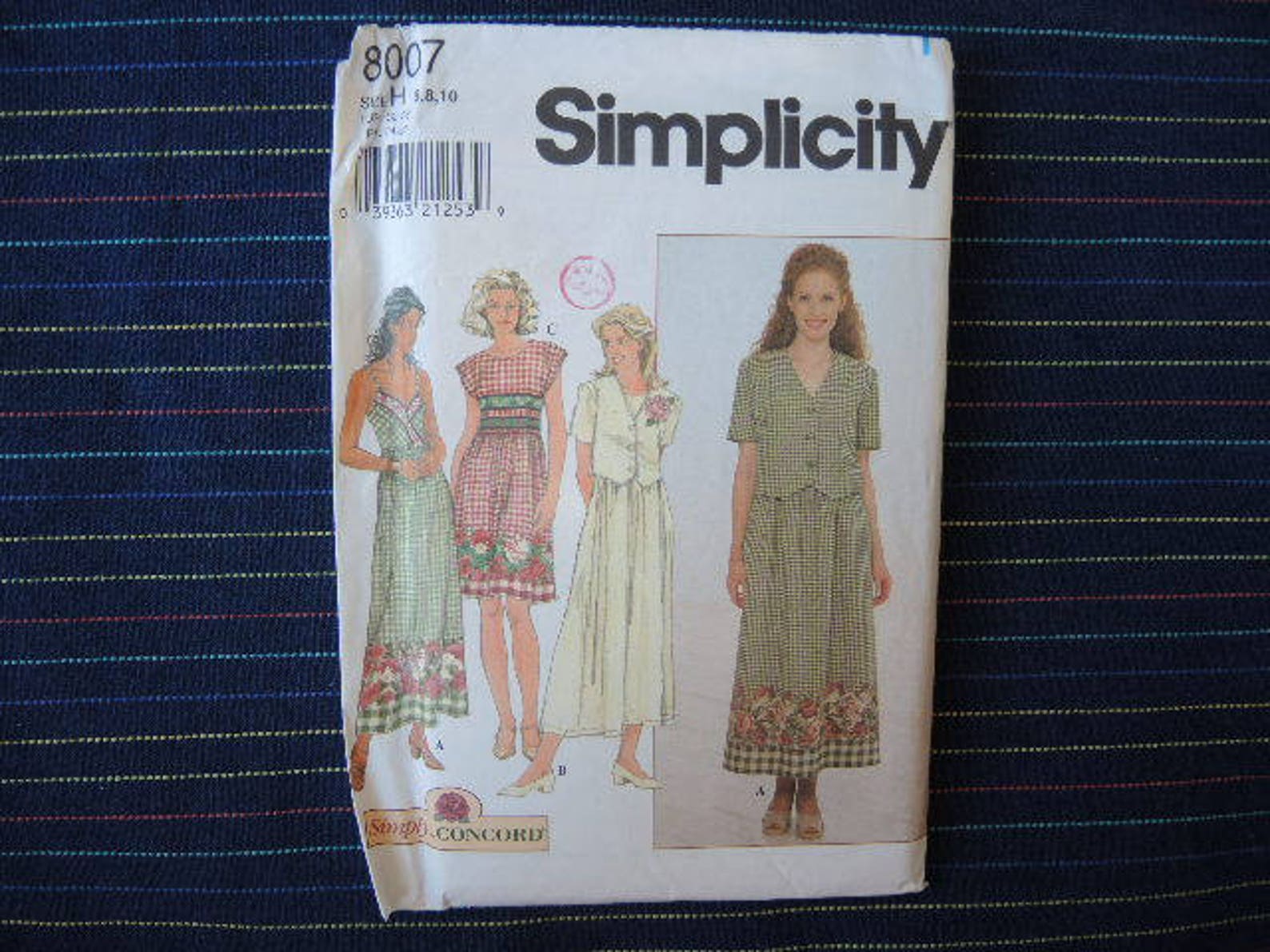 Vintage 1990s Simplicity Sewing Pattern 8007 UNCUT Misses - Etsy