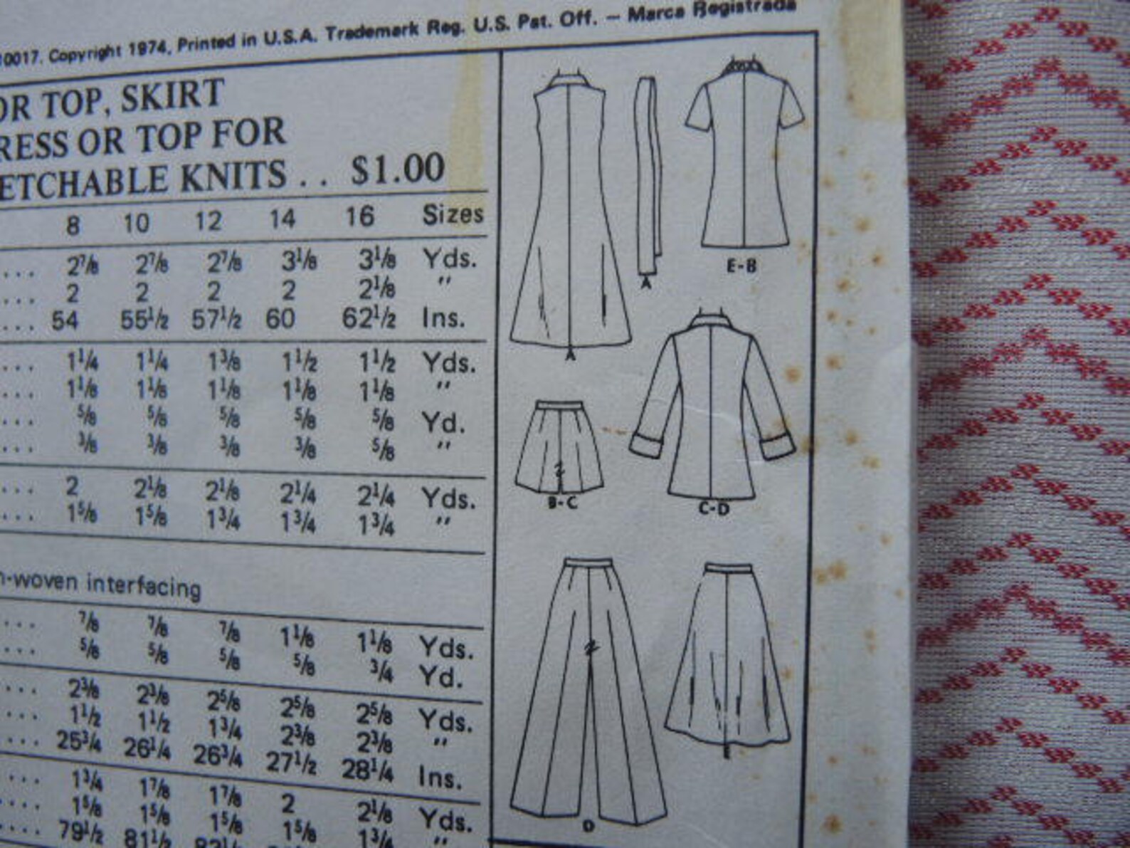 Vintage 1970s Mccalls Sewing Pattern 4069 Misses Dress or Top Skirt and ...