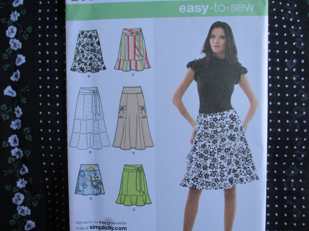 2000s Sewing Pattern Simplicity 2655 Misses Easy to Sew Skirt in Three ...
