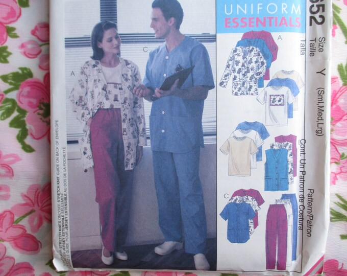 1990s Sewing Pattern Mccall's 9652 Misses and Mens Uniform Essentials ...