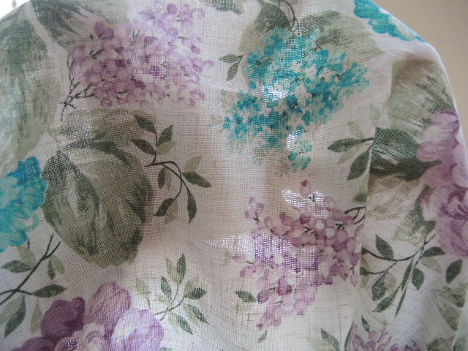 Vintage 1980s Cotton Polyester Decor Fabric Large Print Floral | Etsy