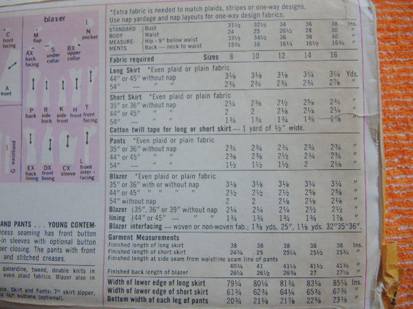 Vintage 1970s Simplicity Sewing Pattern 5212 Misses Blazer | Etsy