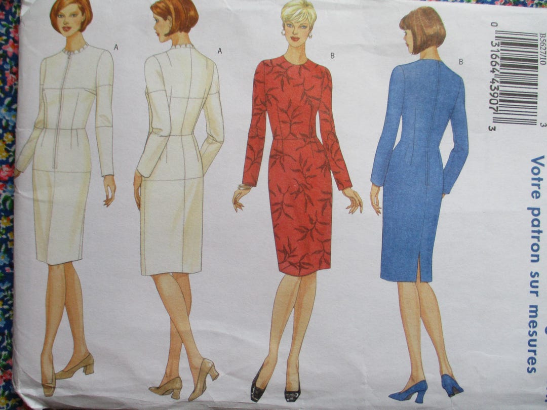 2010s Sewing Pattern Butterick 5627 Misses Fitting Shell and Dress Size ...