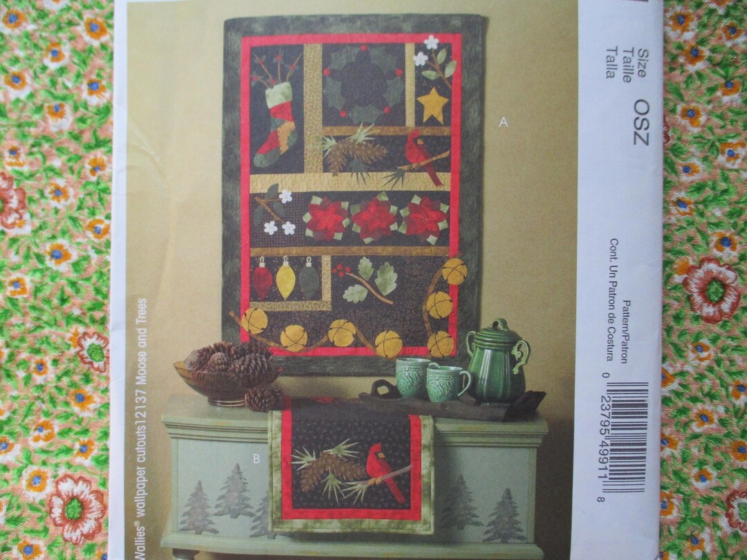 1990s Sewing Pattern Mccalls 4991 Christmas Holiday Winter Appliqued ...