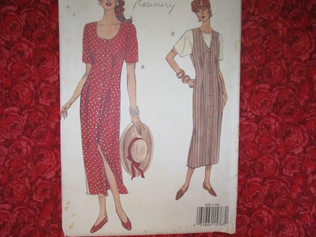 Vintage 1990s Vogue Sewing Pattern 8581 Misses Dress Jumper and Top ...