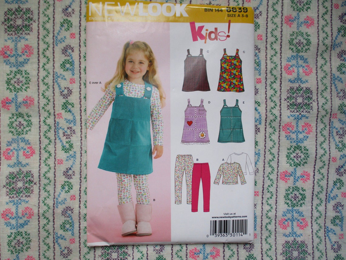 2000s New Look Sewing Pattern 6639 Girls Top Jumper and - Etsy