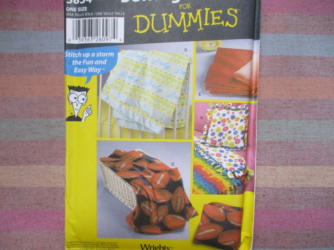 1990s Sewing Pattern Simplicity 5884 Sewing Patterns for Dummies Fleece ...