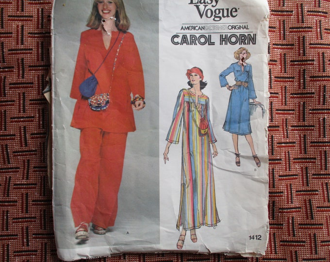 Vintage 1970s Vogue Sewing Pattern Americandesigner Original Carol Horn ...