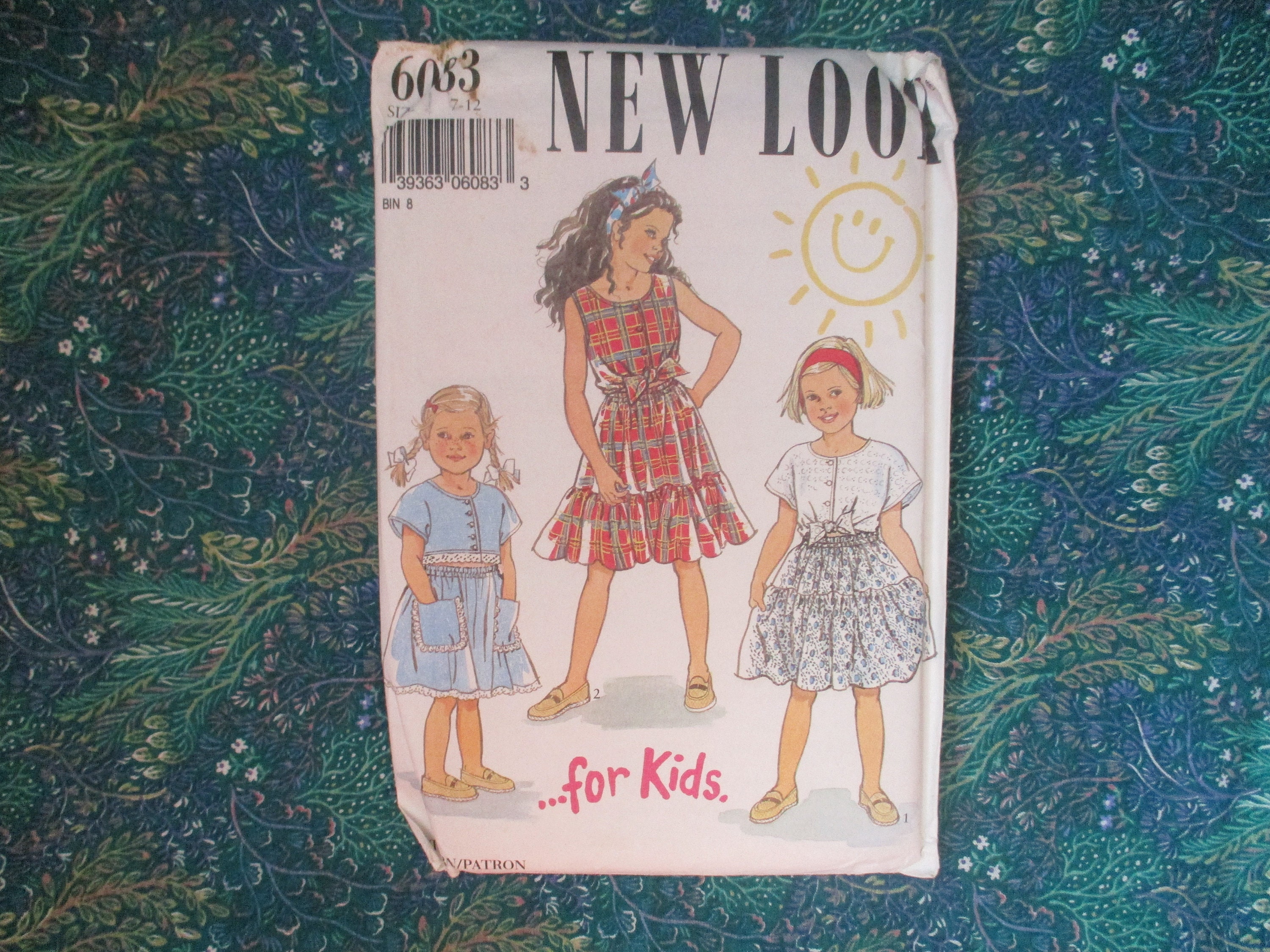 1990s New Look sewing pattern 6083 girls tops and skirts size | Etsy