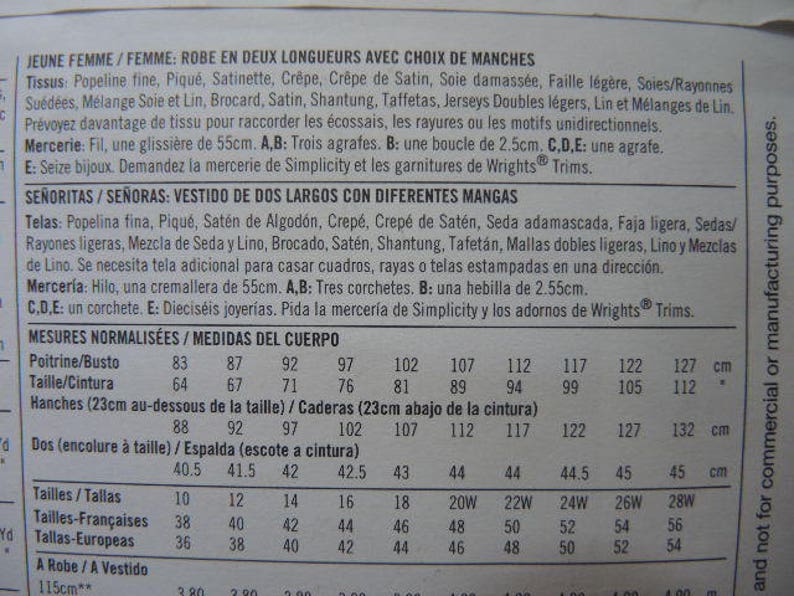 2000s Simplicity Sewing Pattern 2338 Misses Dress in Two - Etsy