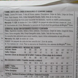 2000s Simplicity Sewing Pattern 2892 Set of Tops With Neck Variations ...