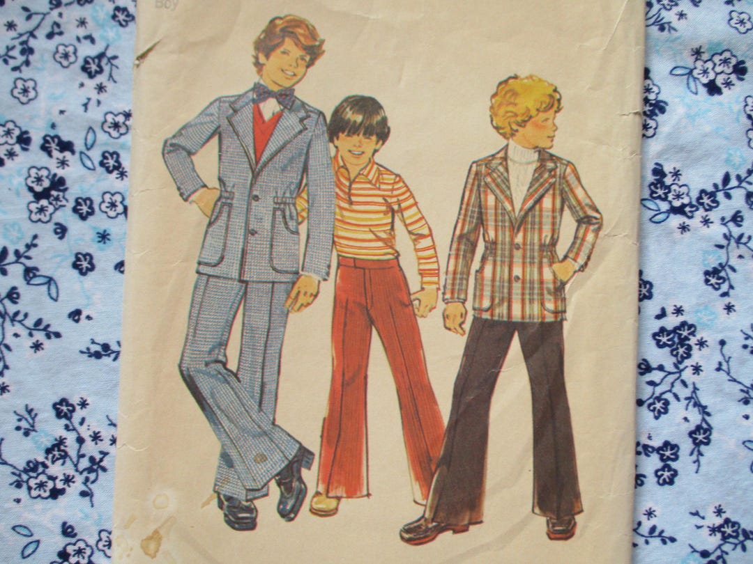 Vintage 1970s Simplicity Sewing Pattern 6246 Boys Unlined Jacket and ...