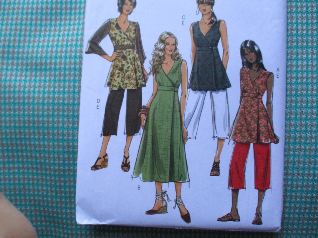2000s Sewing Pattern Butterick 5046 Misses Top Dress and Pants UNCUT ...
