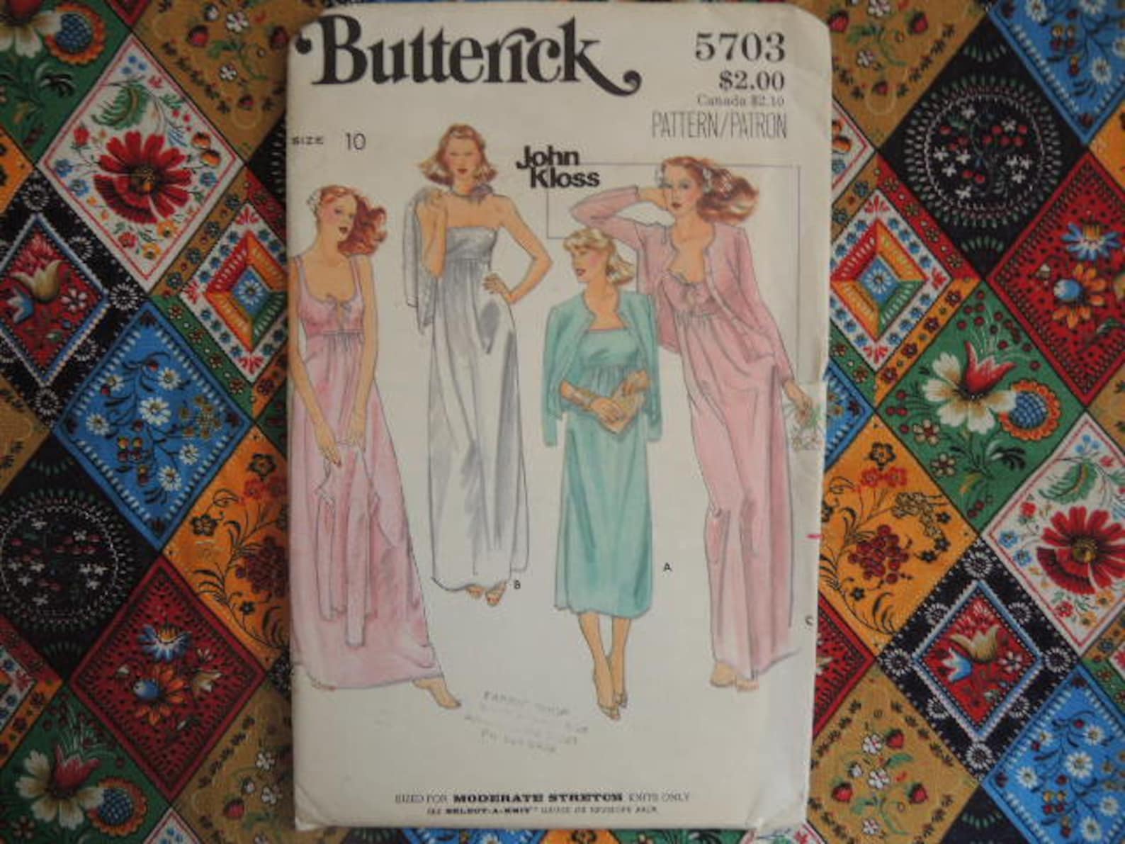 Vintage 1970s Butterick Sewing Pattern 5703 John Kloss - Etsy