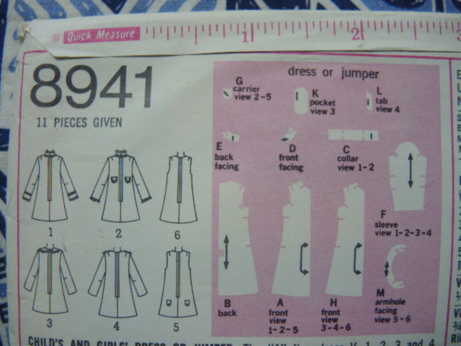 Vintage 1970s Simplicity Sewing Pattern 8941 Girls Dress or | Etsy