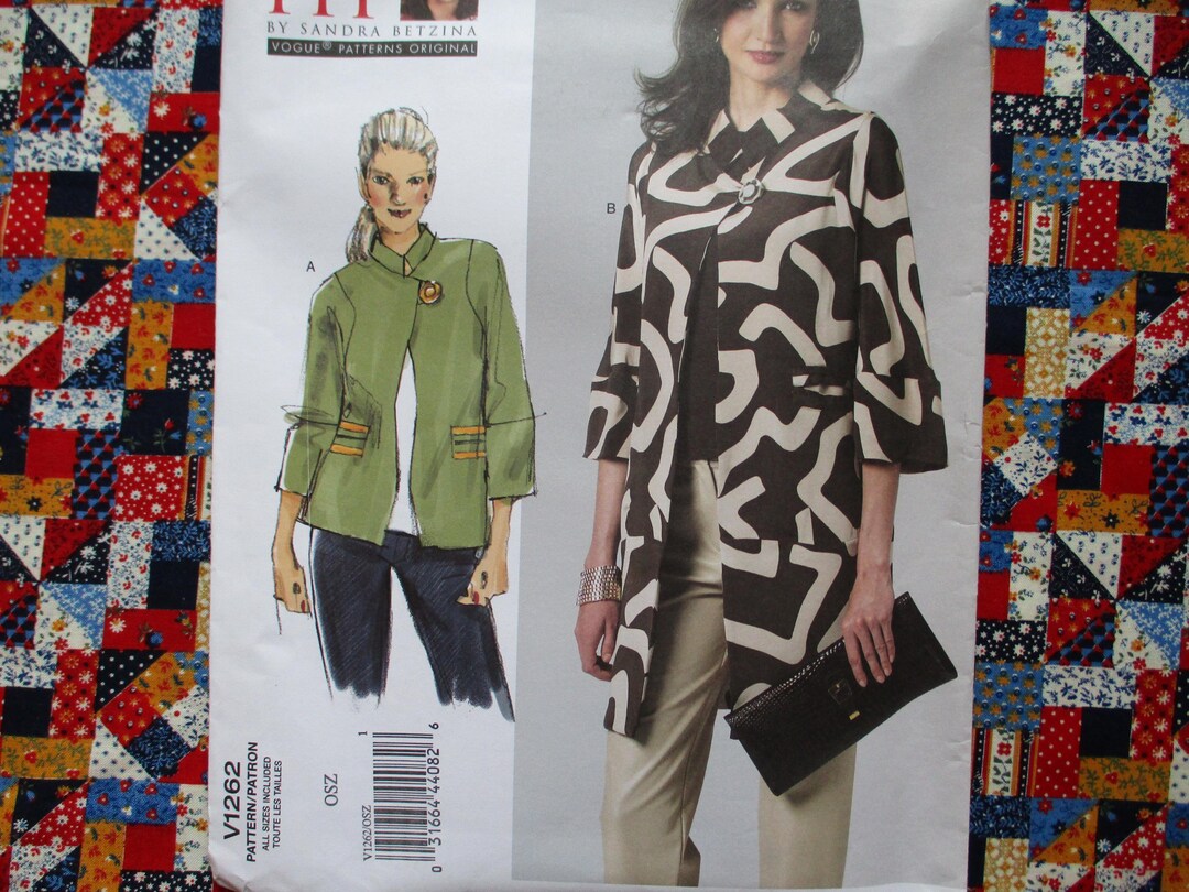 2010s Vogue Designer Sewing Pattern 1262 Today's Fit Sandra Betzina ...