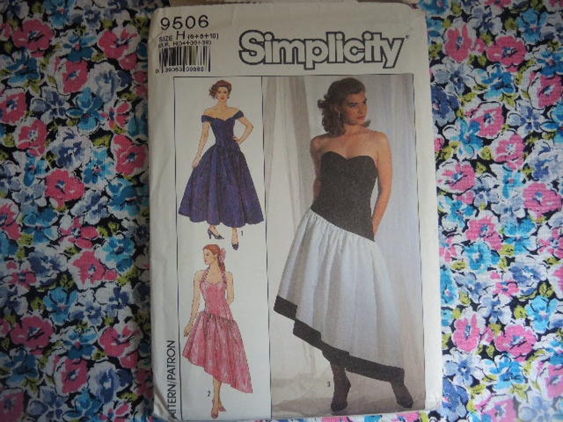 Vintage 1980s Simplicity sewing pattern 9506 misses dress and | Etsy