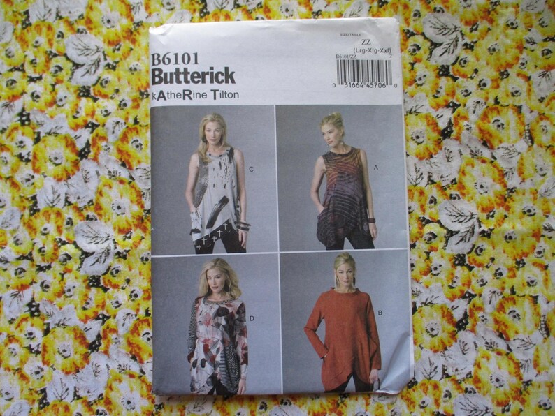 2010s Designer Katherine Tilton Sewing Pattern Butterick 6101 Misses ...