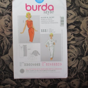 Burda Style Sewing Pattern 7253 Misses 1960s Vintage Style Dress and ...