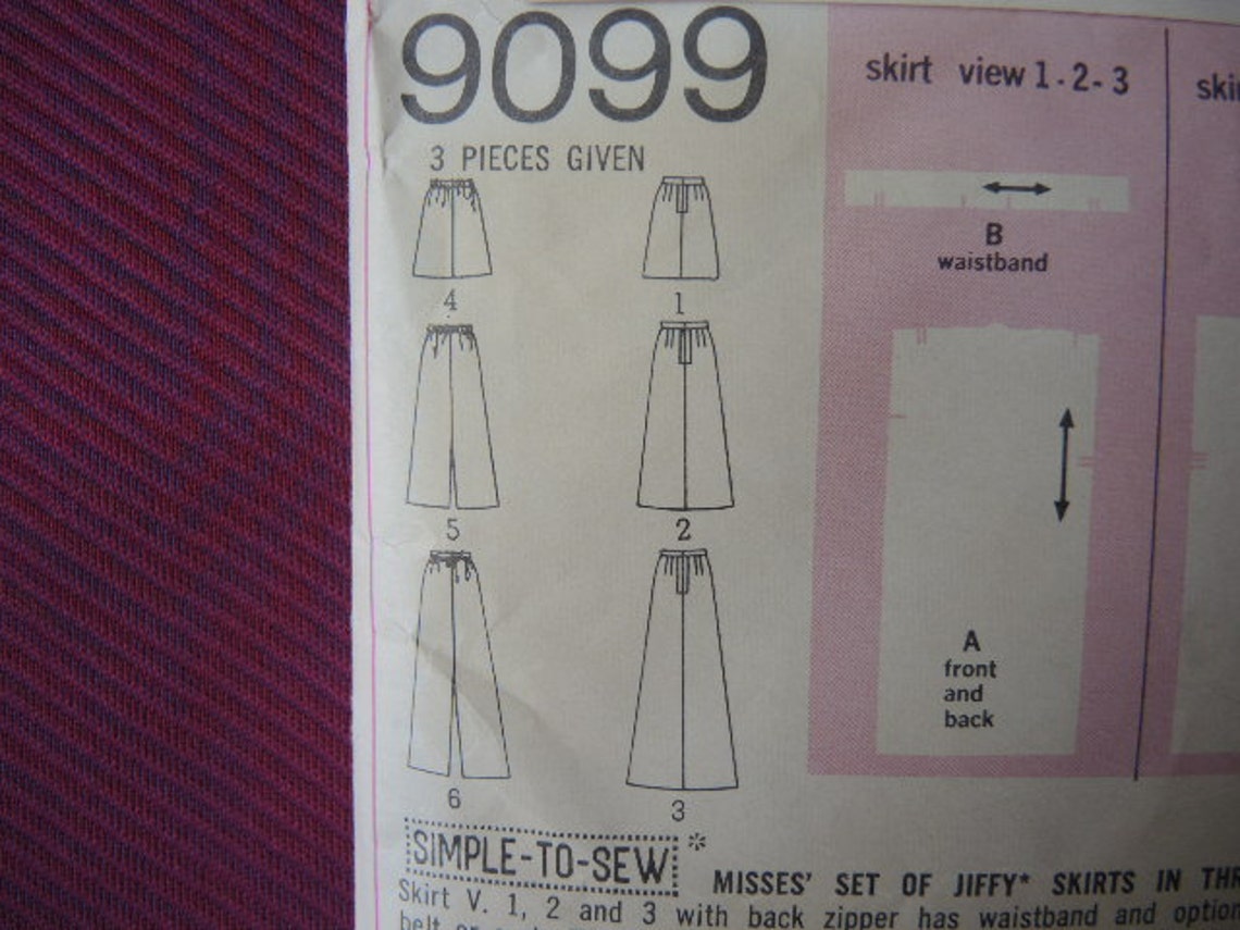 Vintage 1970s Simplicity Sewing Pattern 9099 Misses Set of | Etsy