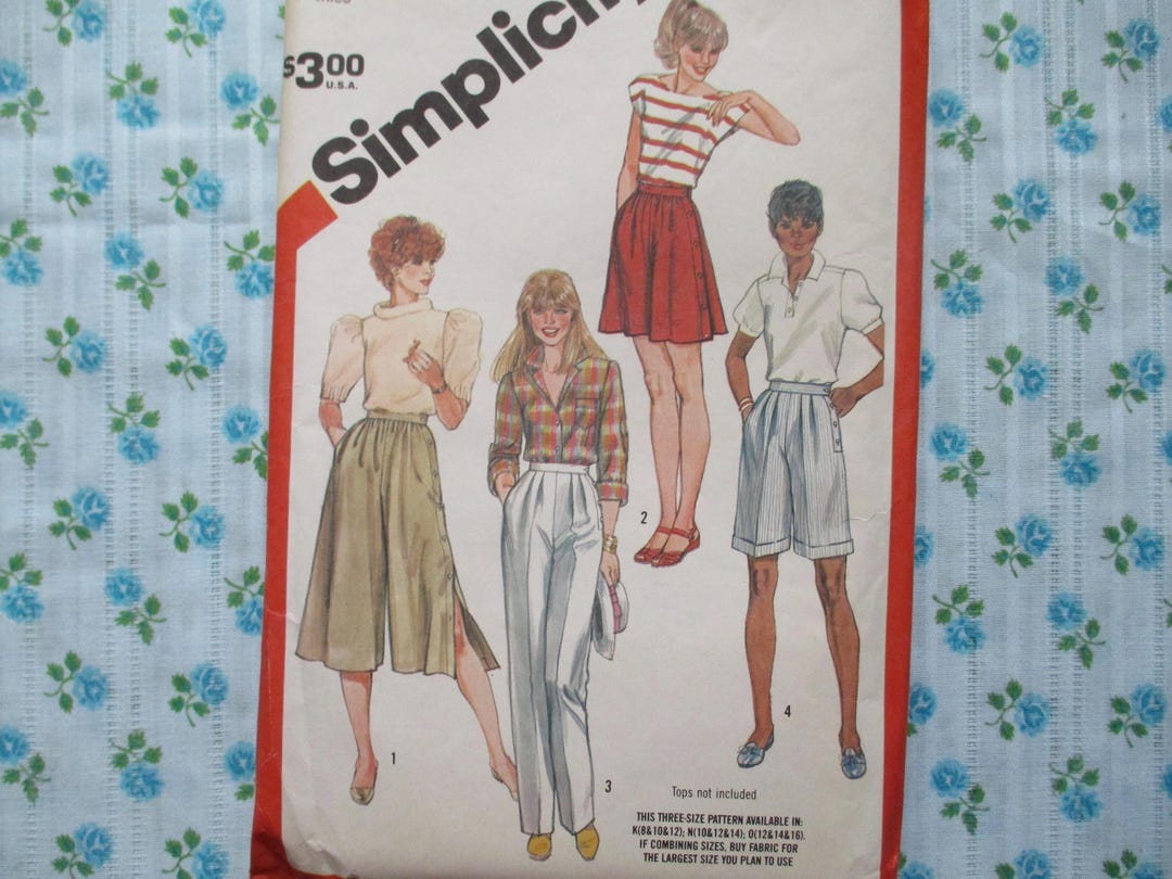 Vintage 1980s Simplicity Sewing Pattern 5992 Misses Pants in Two ...