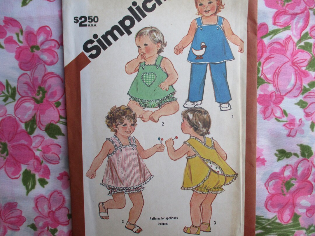 Vintage 1980s Simplicity Sewing Pattern 6009 Toddler Pull on Pants ...