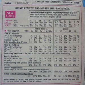 Vintage 1960s Simplicity Sewing Pattern 8667 Junior Petite Mini ...