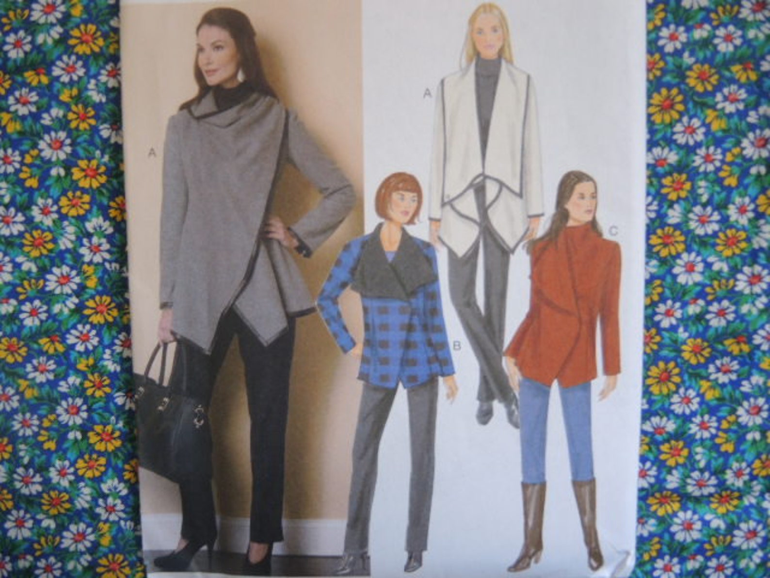2000s Sewing Pattern Butterick 6255 Misses Coat With Collar Variations ...