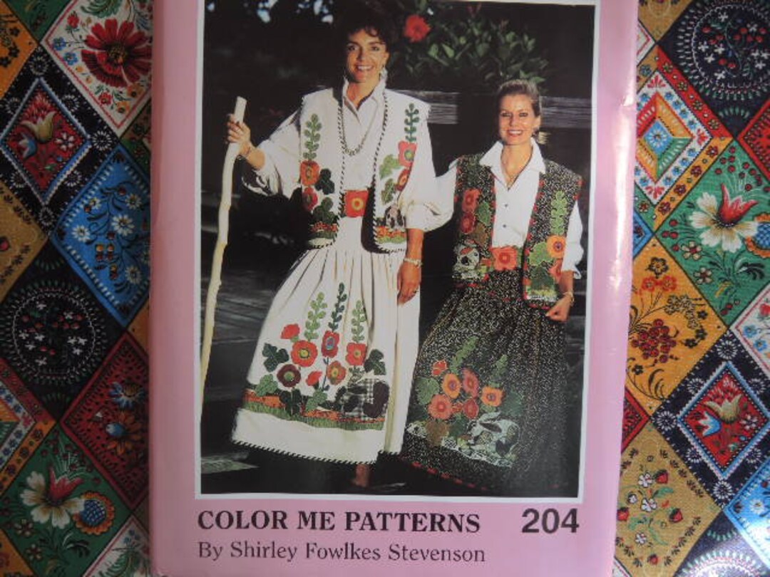 Vintage 1990s Sewing Pattern Color Me Patterns Misses Appliqué Vest ...