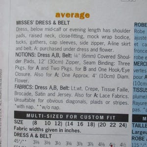 2000s Sewing Pattern Butterick 6927 Misses Retro 1950s Dress and Belt ...