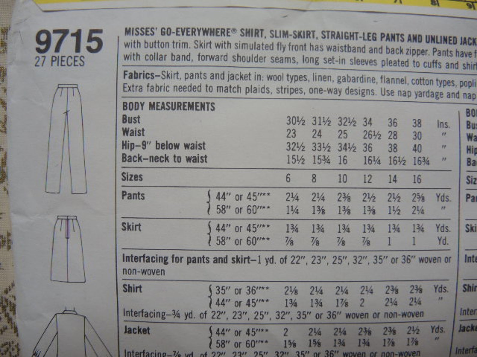 Vintage 1980s Sewing Pattern Simplicity 9715 Misses Shirt Slim - Etsy