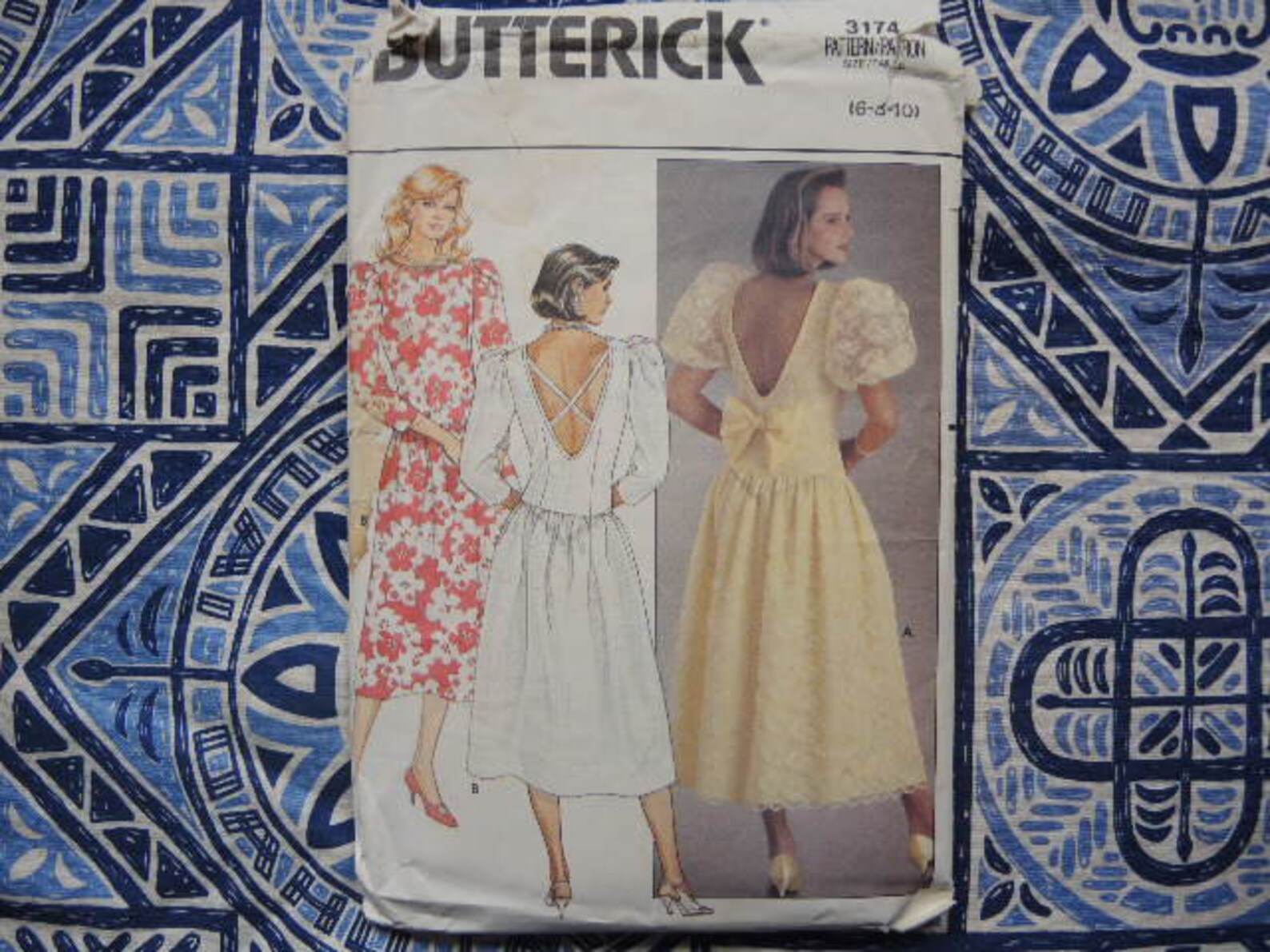 Vintage 1980s Butterick Sewing Pattern 3174 Misses Dress Size 6-8-10 - Etsy