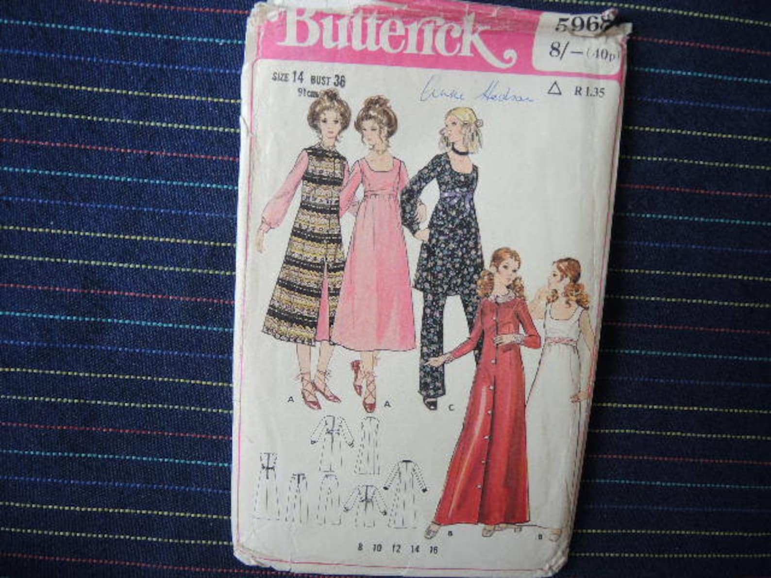 Vintage 1960s Butterick Sewing Pattern 5983 Misses One Piece - Etsy