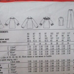 Vintage 1980s Simplicity Sewing Pattern 5357 Misses Pullover Blouse ...