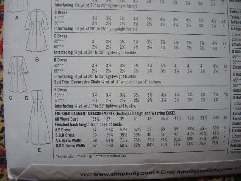 2000s Simplicity Sewing Pattern 2338 Misses Dress in Two - Etsy