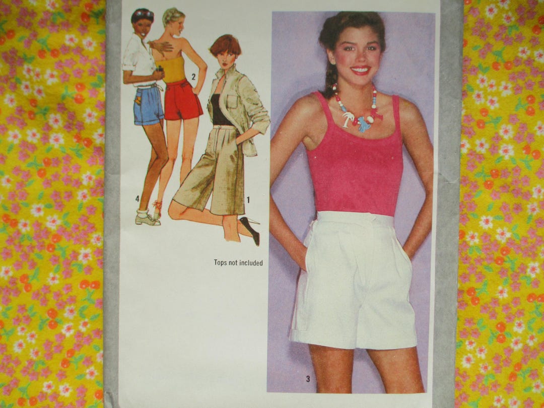 Vintage 1980s Simplicity Sewing Pattern 9461 Misses Walking Shorts in ...