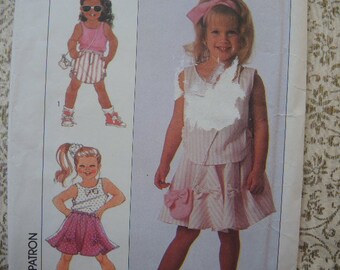 9337 Vintage Simplicity Sewing Pattern Girls Pull on Skirts 6 - Etsy