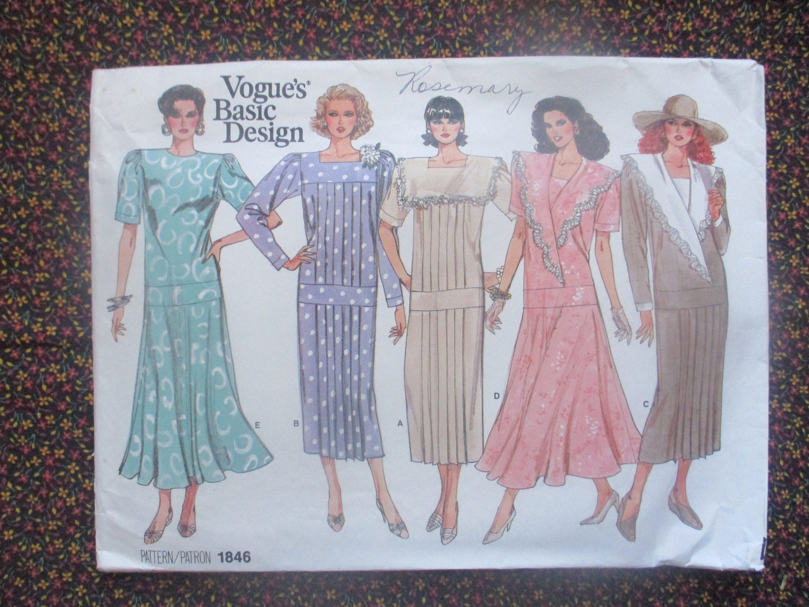 Vintage 1980s Vogue Basic Design Sewing Pattern 1846 Misses - Etsy