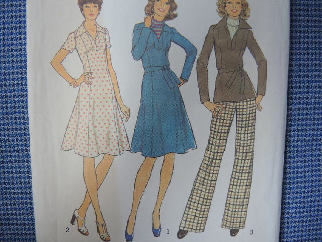 Vintage 1970s Simplicity Sewing Pattern 7177 Misses Dress or Top and ...