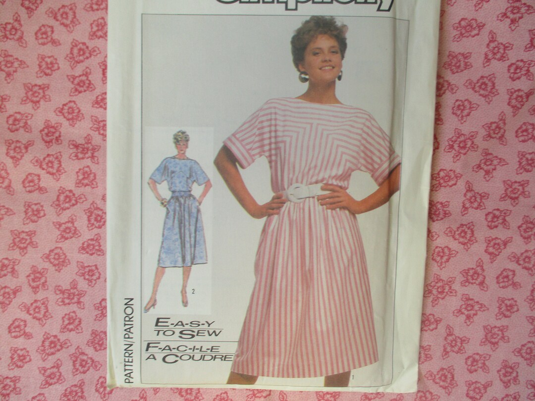 Vintage 1980s Simplicity Sewing Pattern 7443 Misses Easy to Sew ...