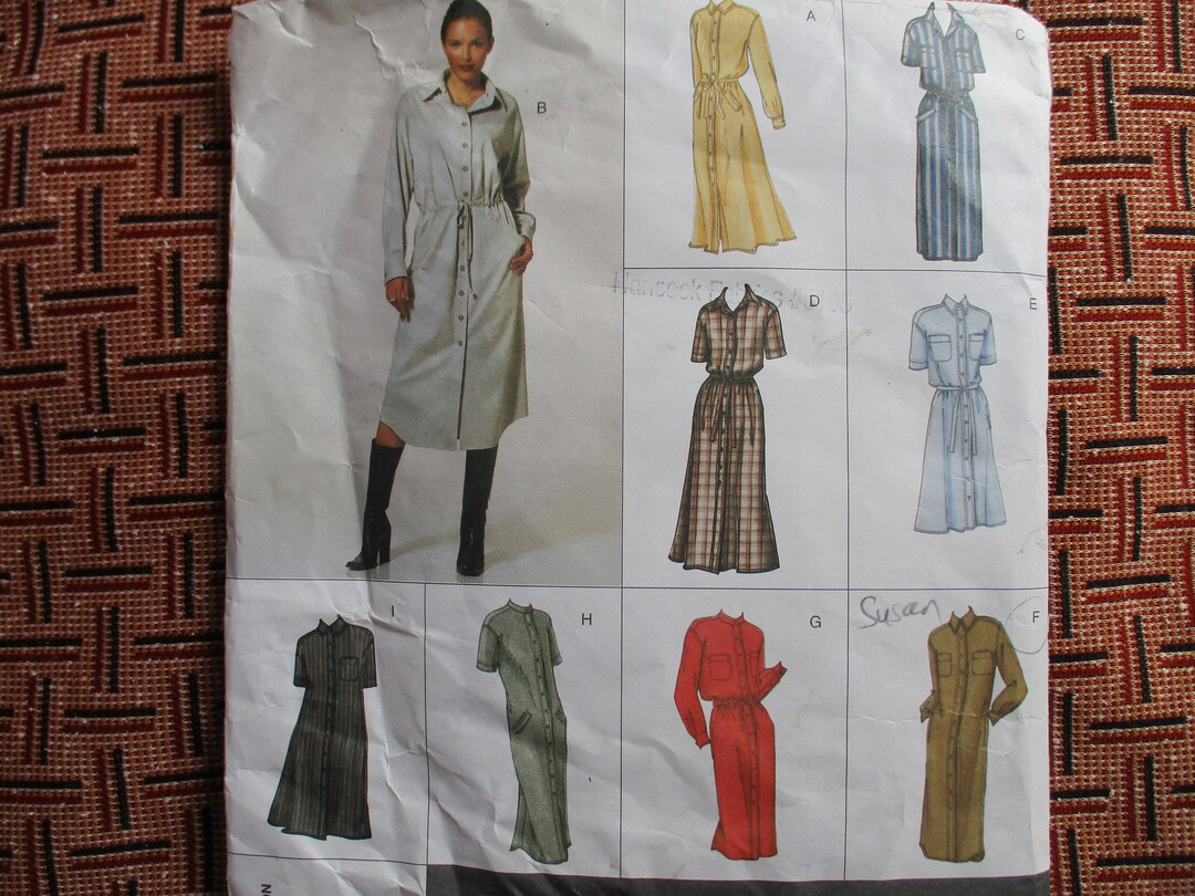 Vintage 2000s Vogue Easy Options Sewing Pattern 2487 Misses Button ...
